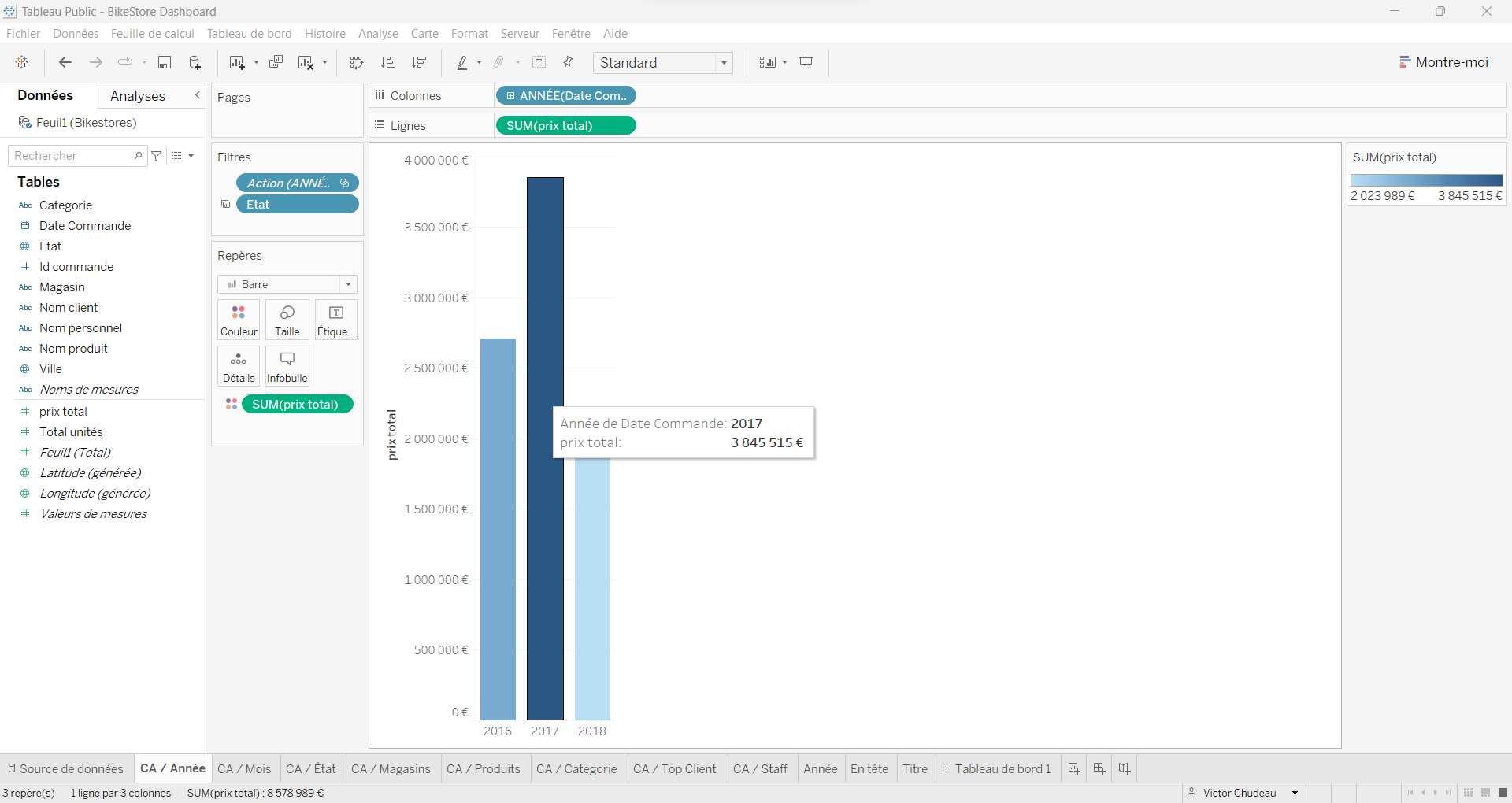 Tableau - Portfolio Data Analyste